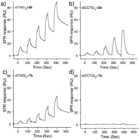 Spr Single Cycle Kinetics Analysis Of 1a With A D Cctg 9 487 Ru And Download Scientific