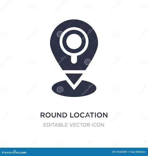 Round Location Indicator Icon On White Background Stock Vector