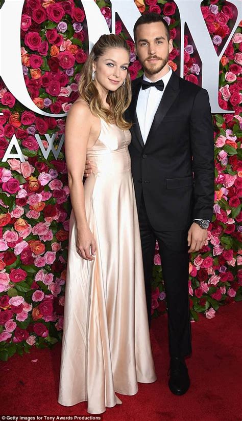 Melissa Benoist Looks Flawless In Nude Satin Gown As She Stuns At Nd Tony Awards Daily Mail
