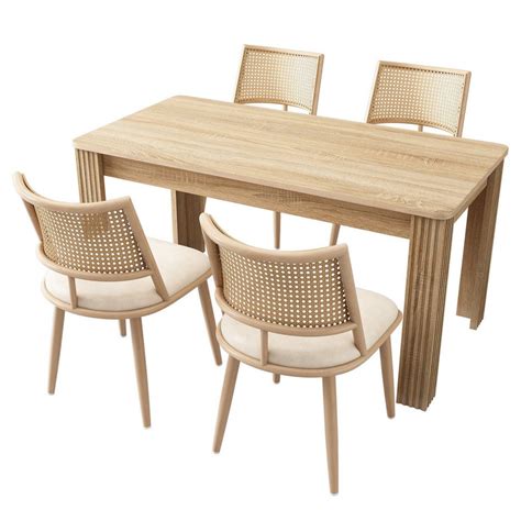 Flieks Essgruppe Set 5 Tlg 1 Tisch Mit 4 Stühlen Esstisch Mit 4