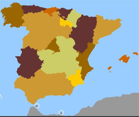 vida Soltero Fácil de comprender mapa interactivo comunidades autonomas