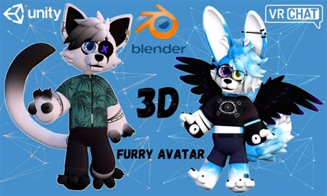 Custom 3d Model Vrchat Avatar Vr Character Furry Avatar Nsfw