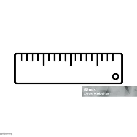 학교 눈금자 그리기 도구 흰색 배경에 격리 된 간단한 선형 아이콘 0명에 대한 스톡 벡터 아트 및 기타 이미지 0명 개념 거리가 먼 Istock
