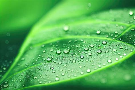 Premium Photo Green Leaf Background Close Up View Nature Leave