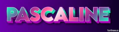 Pascaline Text Effect And Logo Design Name
