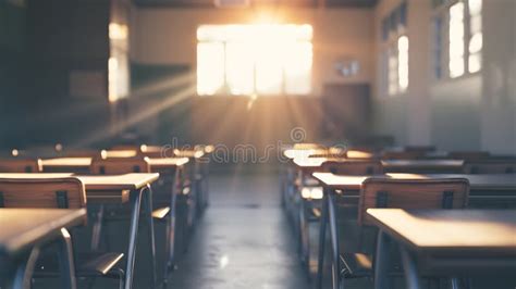 Generative AI Empty Classroom Background Business Concept Stock Image Image Of Academic
