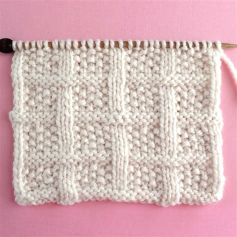 Lattice Seed Stitch Knitting Pattern For Beginners Studio Knit