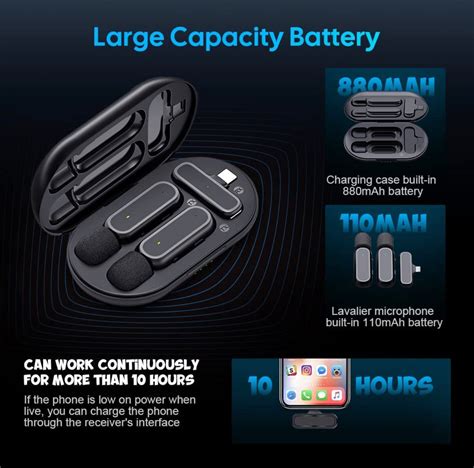 Wireless Lavalier Microphone Usb C With Charging Case Megamall Online