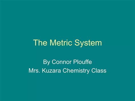 The Metric System Ppt