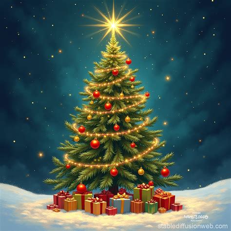 Explosive Christmas Tree | Stable Diffusion Online