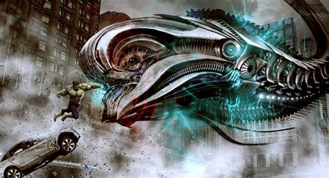 Concept Art Of Hulk Punching The Serpent The Avengers Photo 31229394