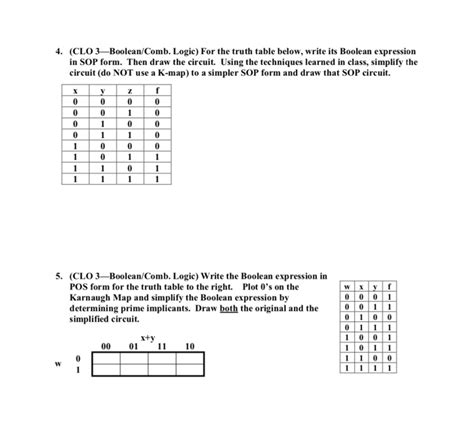 Solved 6 Clo 3 Booleancomb Logie An Sop Logic Function