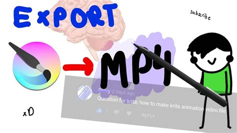 How To Export Render Krita Animations Krita To Mp4 Youtube