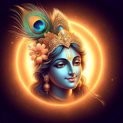 A Painting Of A Woman With A Peacock Feather On Her Head Premium AI
