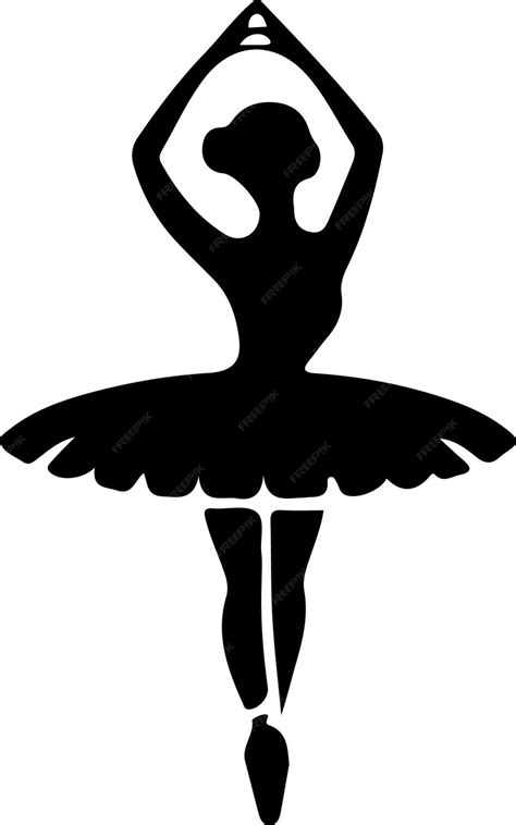 Premium Vector Minimal Ballerina Vector Icon In Flat Style Black