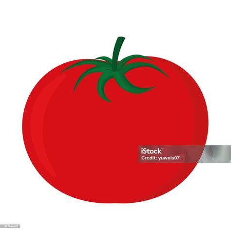 Clipart Ikon Tomat Animasi Dalam Ilustrasi Vektor Sayuran Kartun