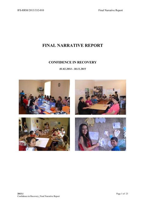 Final Narrative Report Docslib