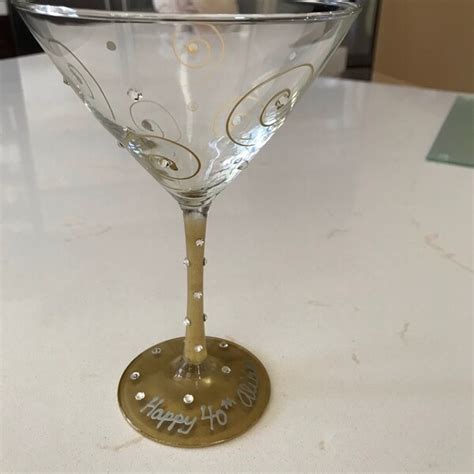 Birthday Martini Glass For Fabulous Golden Girl 50th Or 60th 70th With
