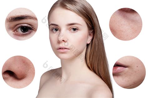 皮肤美容年轻女人之前和之后的程序图片 包图网企业站