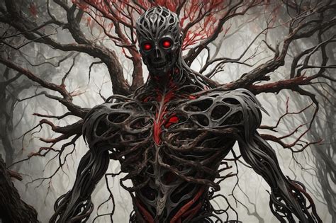 Premium Ai Image A Tree Monster Possessed With Evil Powers
