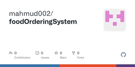 github mahmud002 foodorderingsystem