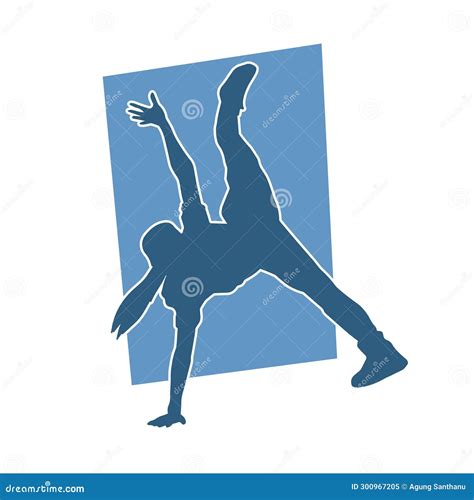 Silueta De Una Bailarina Haciendo Pose De Mano Ilustración Del Vector