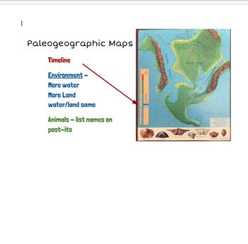 Paleogeographic Map Fossil Activity By Sickie Science TPT