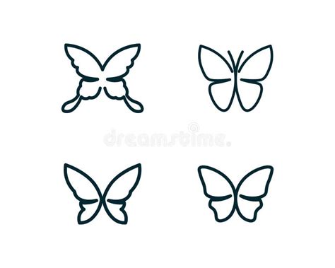 Vector Butterfly Conceptual Simple Colorful Icon Logo Vector