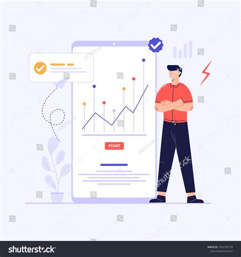 Man Analyzing Data Conceptual Design Ilustration Stock Vector Royalty