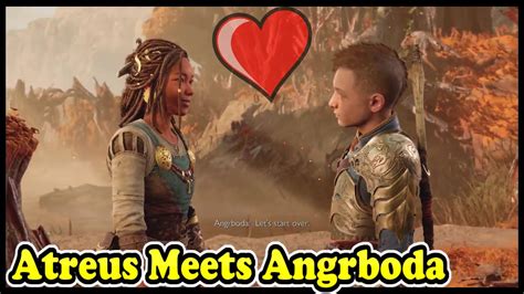 Atreus Meets Angrboda Cutscene God Of War Ragnarök Youtube
