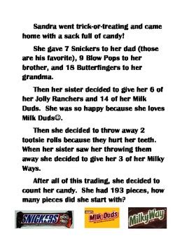 Fun Halloween Multi Step Word Problems By Lauren Loves Math Tpt