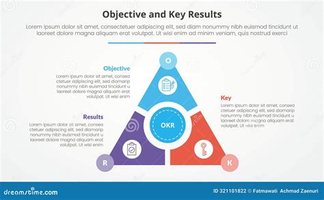 Okr Objectives And Key Results Framework Infographic Concept For Slide Presentation With