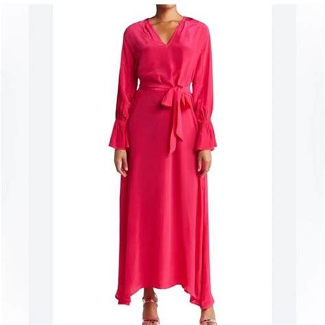 Shahida Parides Dresses 33 Shahida Parides Pink Silk Maxi Dress