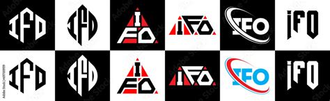 Ifo Letter Logo Design In Six Style Ifo Polygon Circle Triangle