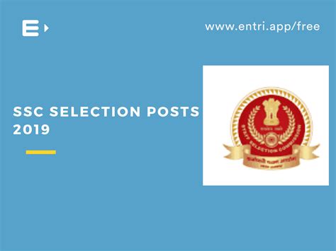 SSC Selection Posts Notifications Out Entri Blog