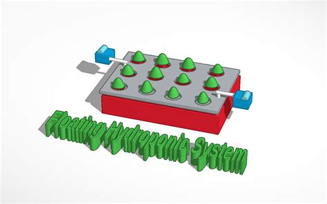 3d Design Floating Hydroponic System Tinkercad