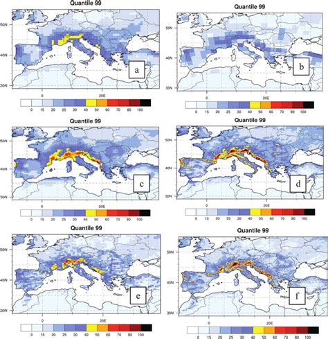 The 99 Quantile Of Daily Precipitation Mm Day −1 In Son For The