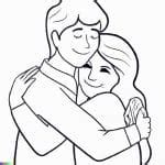 25 Desenhos de Abraço para Imprimir e Colorir Pintar