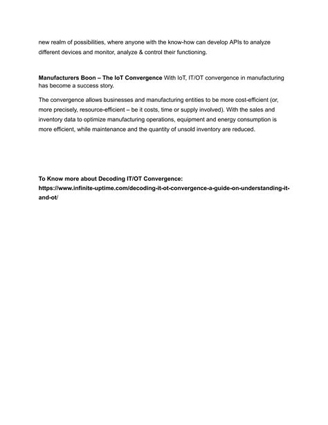 Decoding Itot Convergence A Guide On Understanding It And Otpdf