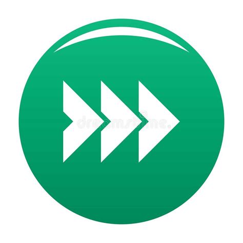 Verde Del Vector Del Icono De La Flecha Ilustración Del Vector