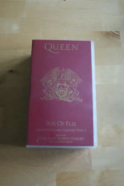 Queen Box Of Flix Vhs Video Pal 1991 Including Booklet And 4 Rare Bonus