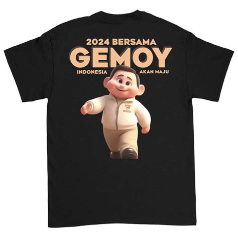 Jual Kaos Prabowo Kartun Gemoy T Shirt Baju Gambar Prabowo Kaos
