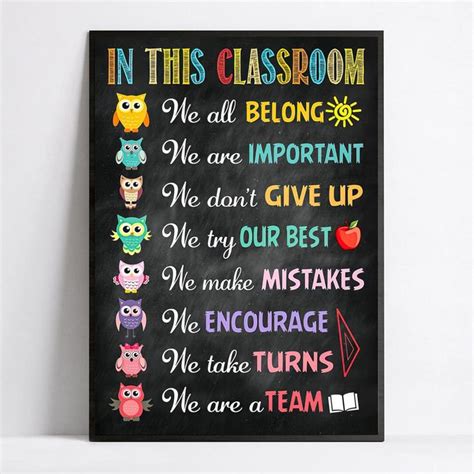 Temu｜1pc Unframed Canvas Poster Teacher In This Classroom Vertical