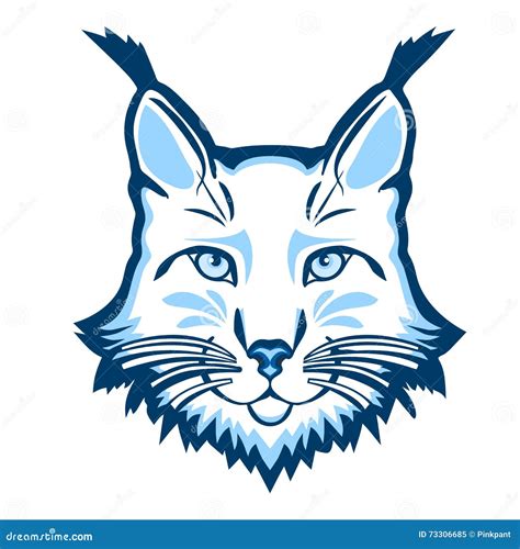 Lynx Mascot Logo Head Of Lynx Isolated Vector Illustration Stock