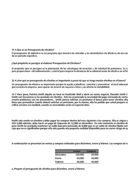 Presupuesto De Efectivo Pdf Bancos Presupuesto