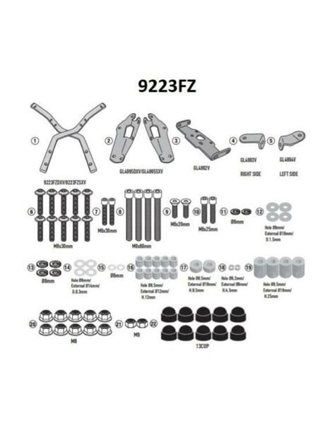 Kit Staffe Portapacchi GIVI 9223fz Per Bauletto Monokey Monolock