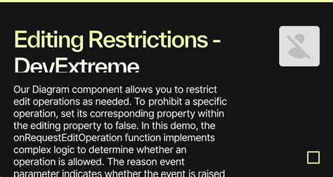 Editing Restrictions Devextreme Diagram Forked Codesandbox