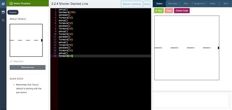 2 2 4 Shorter Dashed Line R Codehs