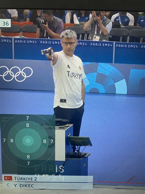Turkish Yusuf Dikec 51 Came Shot And Won Olympics Silver World