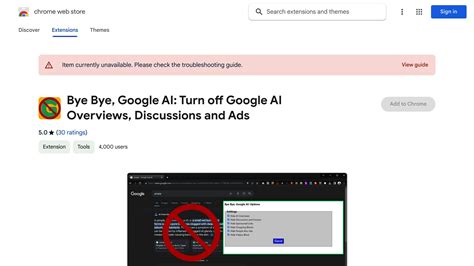 How to turn off Google's AI overviews?